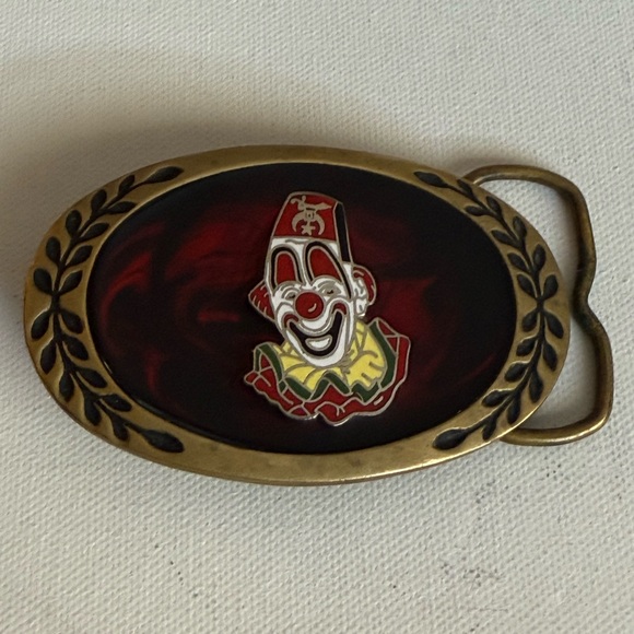 Shriners | Accessories | Vintage Masonic Shriners Clown Belt Buckle ...